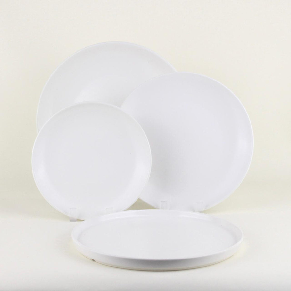 Plato Porcelana Mate White – Mantelería rimar