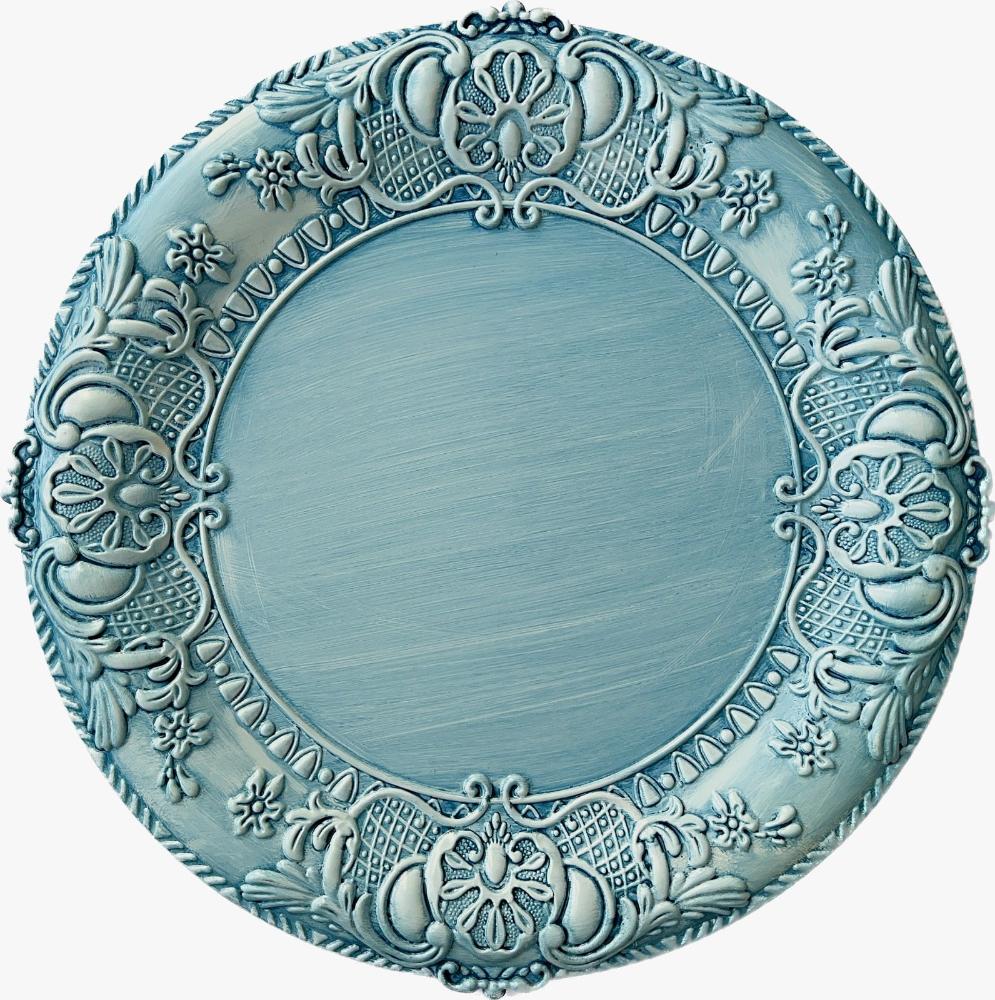 Plato Retro Plástico Blue White – Mantelería rimar